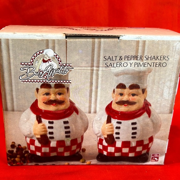 Alco | Dining | Vintage Ceramic Happy Fat Chef Salt And Pepper Shakers ...
